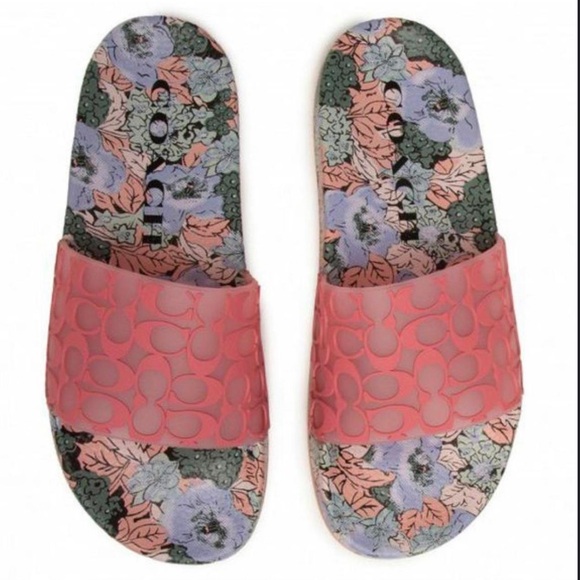 Coach | Shoes | Coach Udele Love Signature Slides | Poshmark